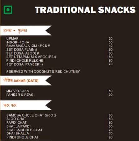 Menu of Chay Kala, Lajpat Nagar 4, New Delhi