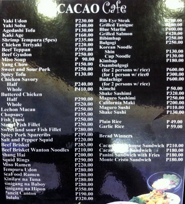 Carta de Cacao Resto, Ciudad Quezon, Ground Floor