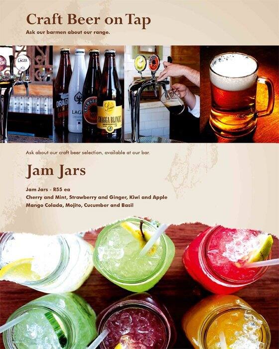 Menu at The Duck 'n Dive, Sandton