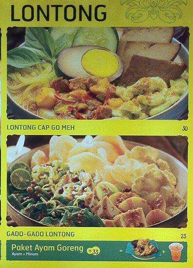Menu at Sate Khas Senayan Ps restaurant, Jakarta, Senayan City