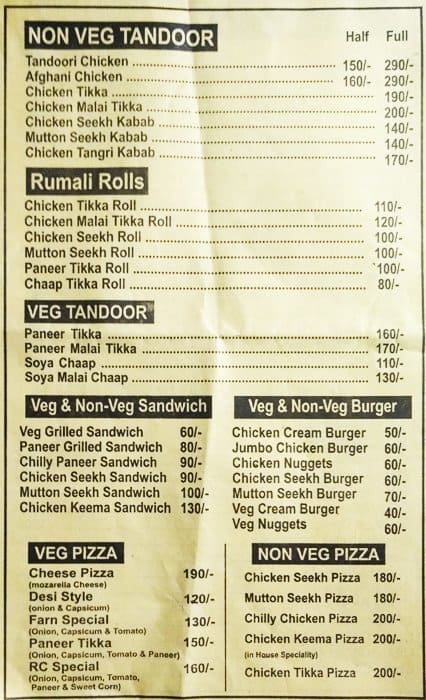 Roll Corner Menu, Menu for Roll Corner, Kirti Nagar, New Delhi - Zomato