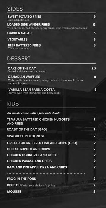 Menu at Knox Tavern pub & bar, Wantirna South, 1 Capital City Blvd