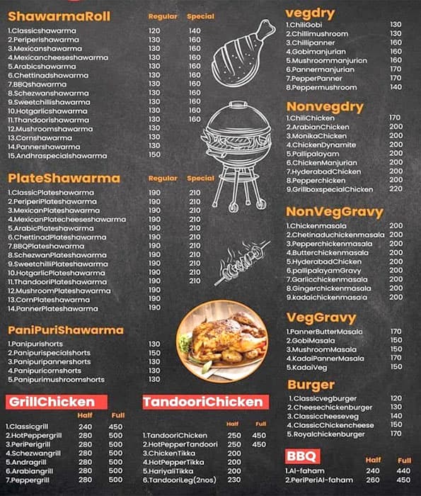 Menu of Grill Box, Kalapatti, Coimbatore