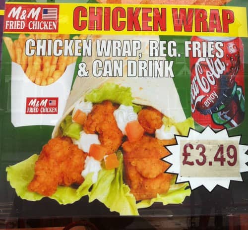 Menu at MM Fried Chicken restaurant, London, 274a Norwood Rd