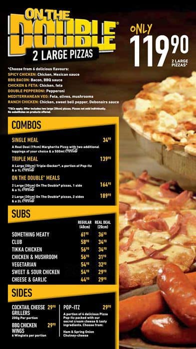 Debonairs Menu