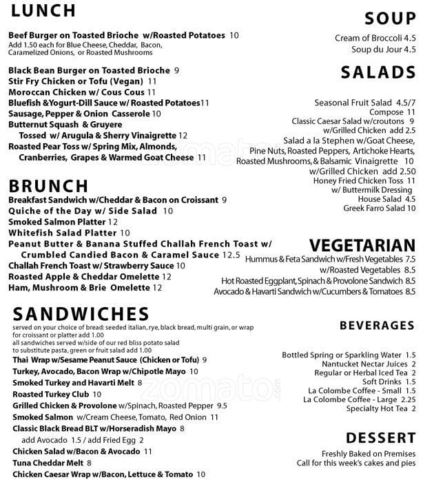 Menu at Day By Day restaurant, Philadelphia