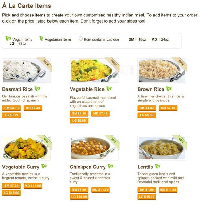 Menu at Veda, Toronto, 874 Yonge Street