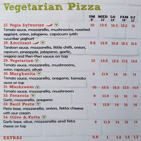 Menu at Sylvesters Pizza and Pasta pizzeria, Preston