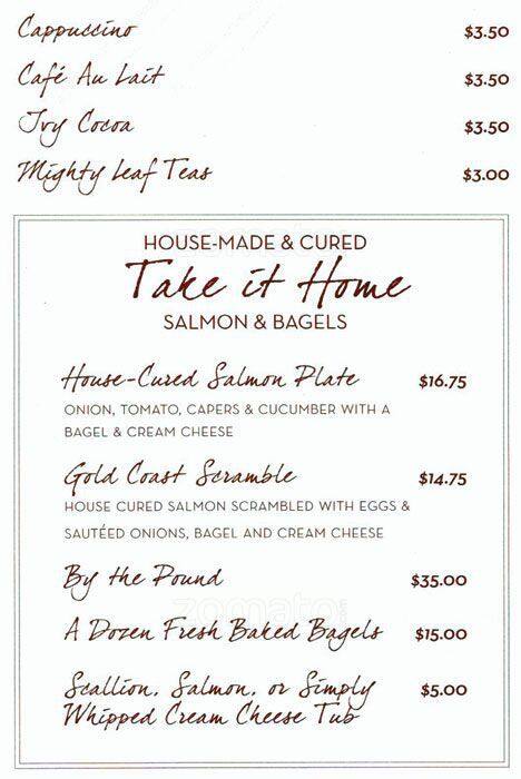 Menu at Oak Tree Restaurant & Bakery, Chicago