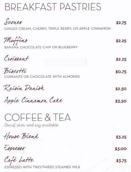 Menu at Oak Tree Restaurant & Bakery, Chicago