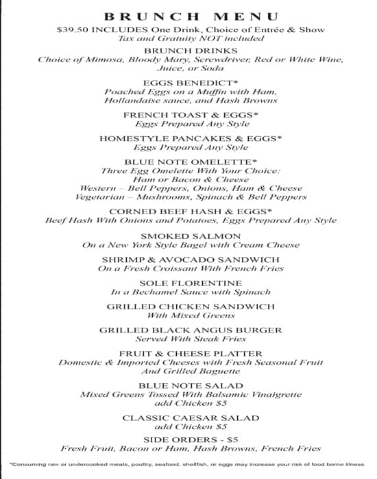 Menu at Blue Ribbon Sushi restaurant, New York City, 119 Sullivan St