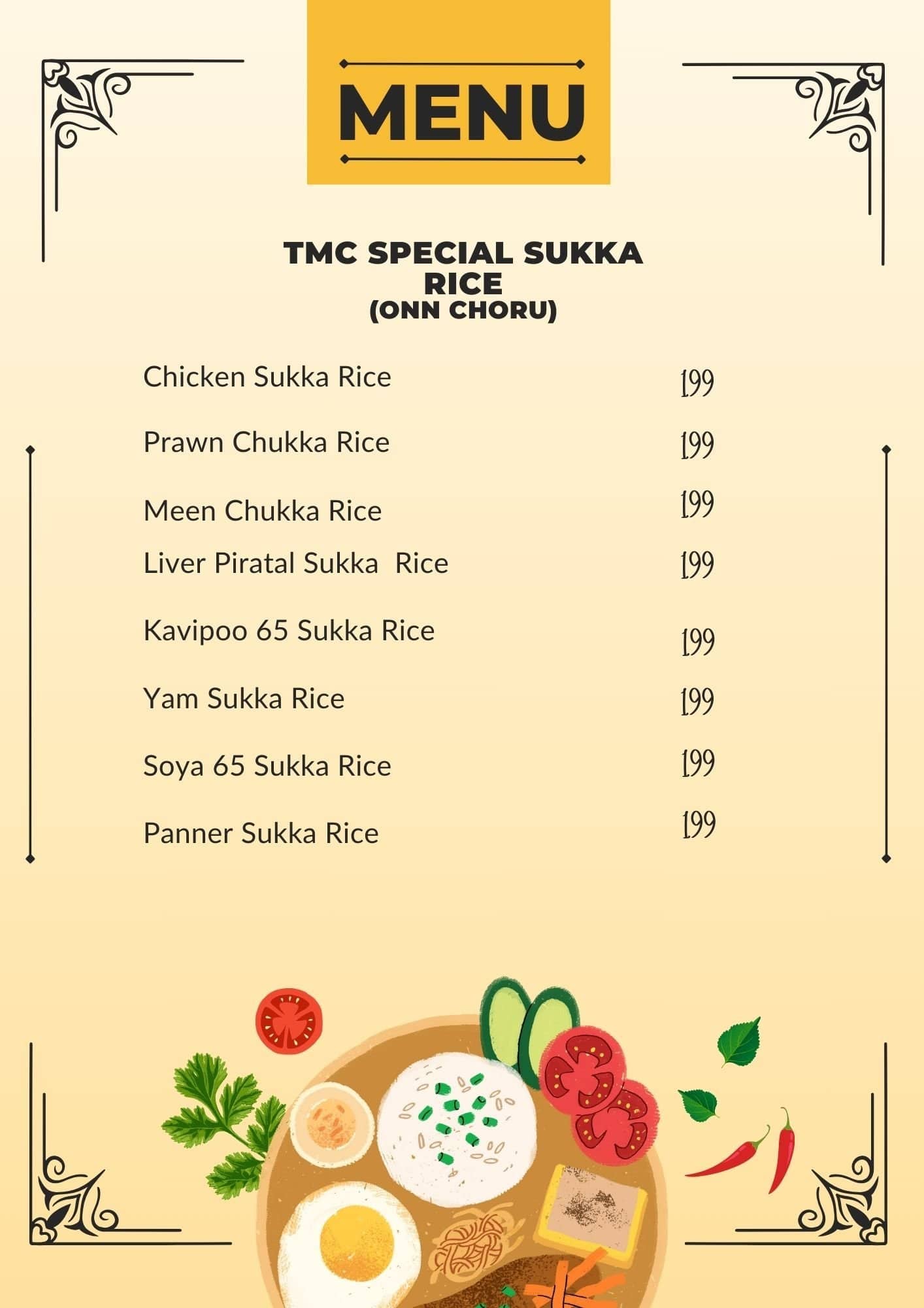 Menu of The Meal Company - TMC, Navallur, Chennai