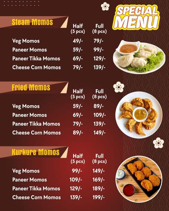 Menu of Delight Momos, Ayodhya Nagar, Nagpur