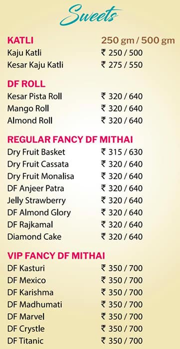 Menu of Prashant Corner, Ghansoli, Navi Mumbai