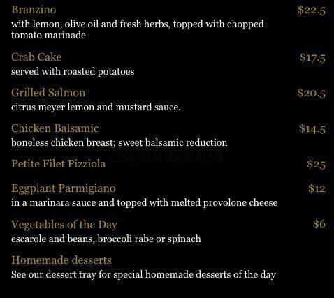 Menu at Saloon restaurant, Philadelphia