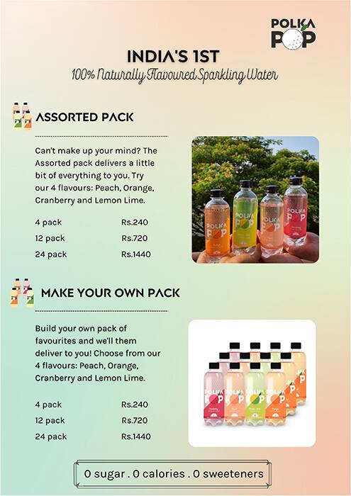 Menu of Polka Pop Sparkling Water, Pali Hill, Bandra West, Mumbai