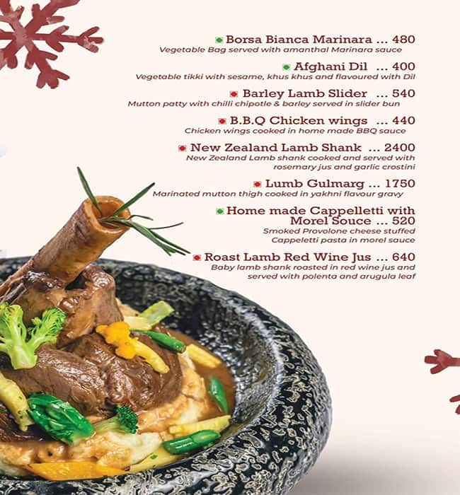 Menu of Babylon, Sector 1, Salt Lake, Kolkata