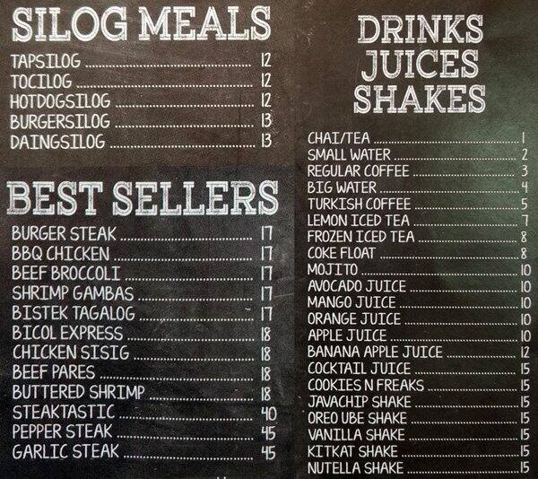 Menu at Bait Al Asyer Cafeteria, Sharjah