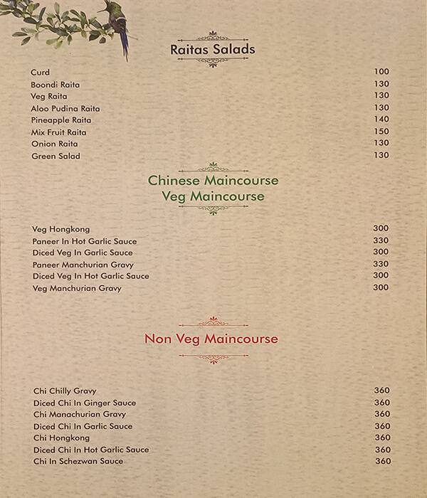 Menu at Bird Valley Bar And Restaurant Pimple Saudagar, Pimpri ...