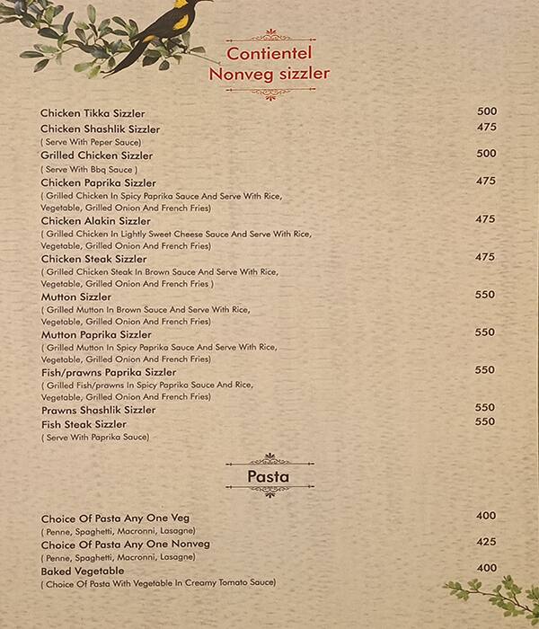 Menu at Bird Valley Bar And Restaurant Pimple Saudagar, Pimpri ...