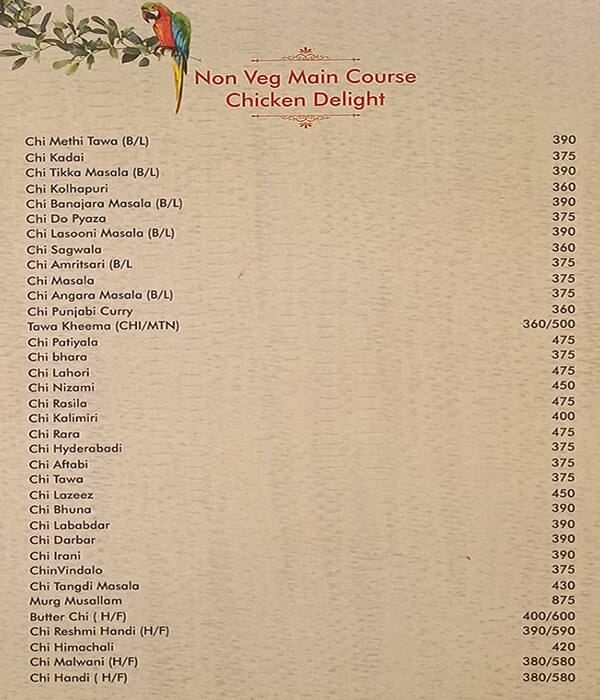 Menu at Bird Valley Bar And Restaurant Pimple Saudagar, Pimpri ...