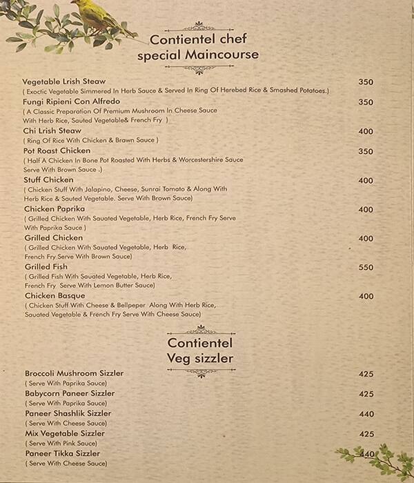 Menu at Bird Valley Bar And Restaurant Pimple Saudagar, Pimpri ...