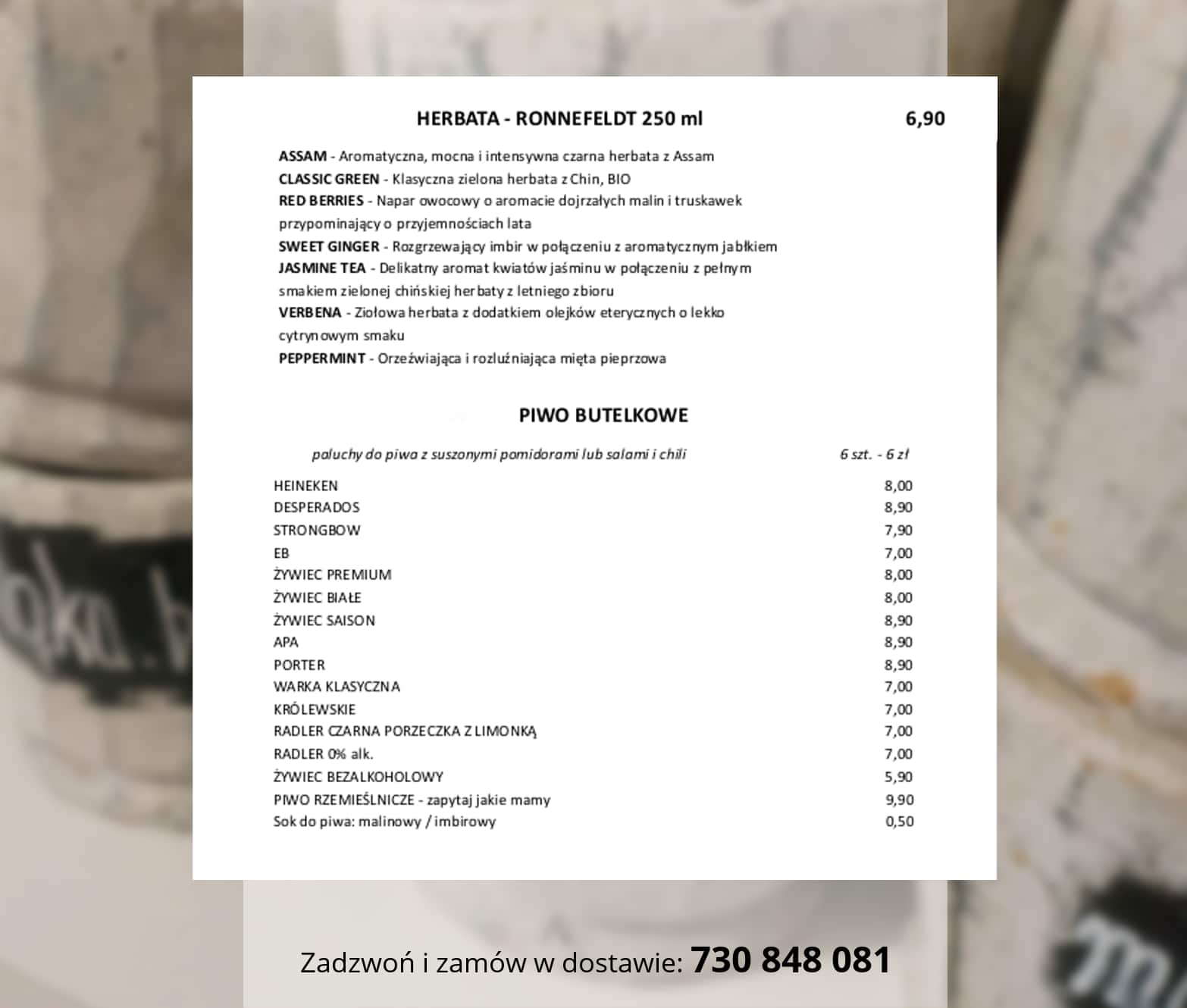 Menu at mąka.bar, Szczecin