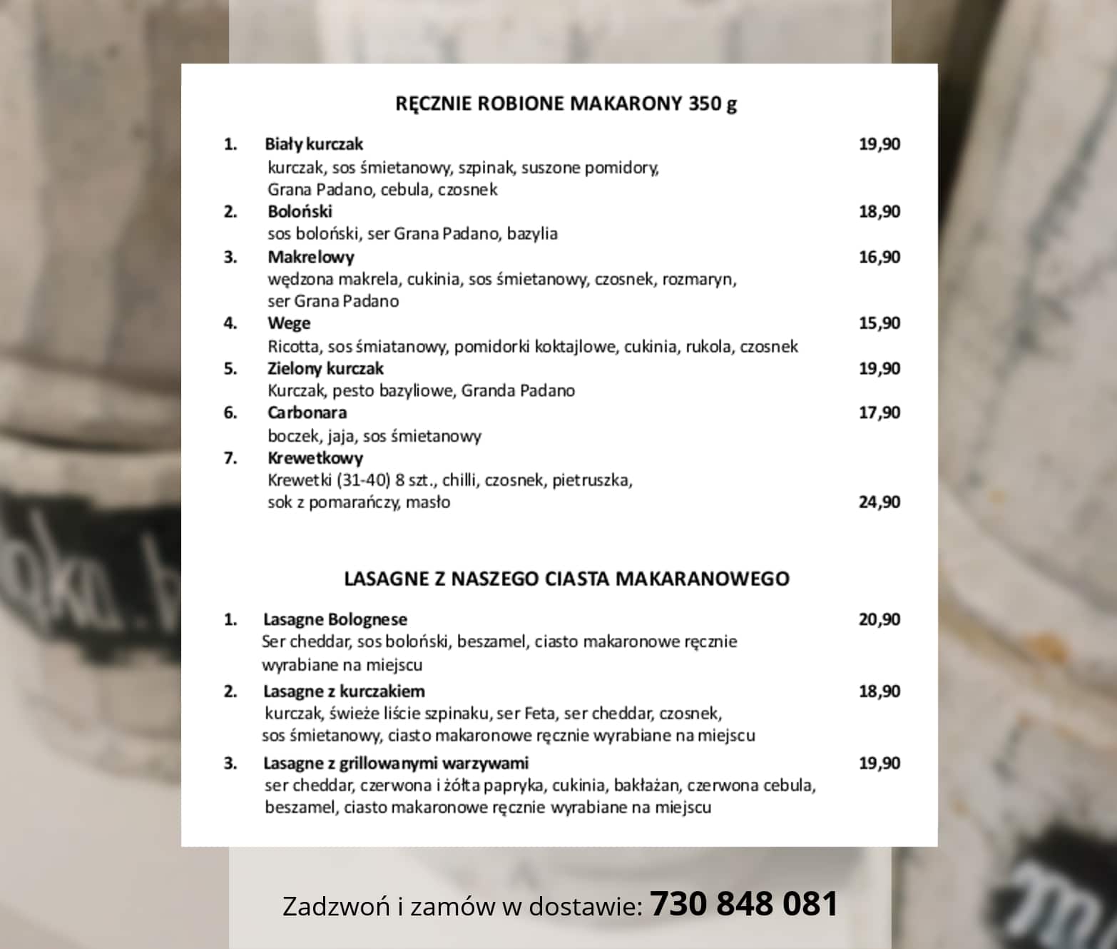 Menu at mąka.bar, Szczecin