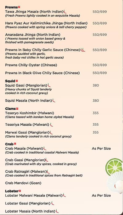 Menu at Tunga Kitchen & Bar Restaurant, Mumbai