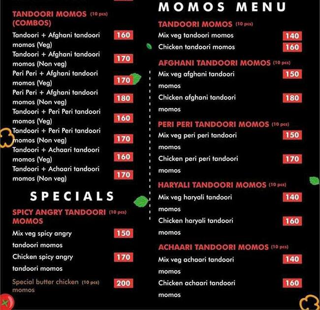 Menu of Momos Monestry, Kasarvadavli, Thane West, Thane