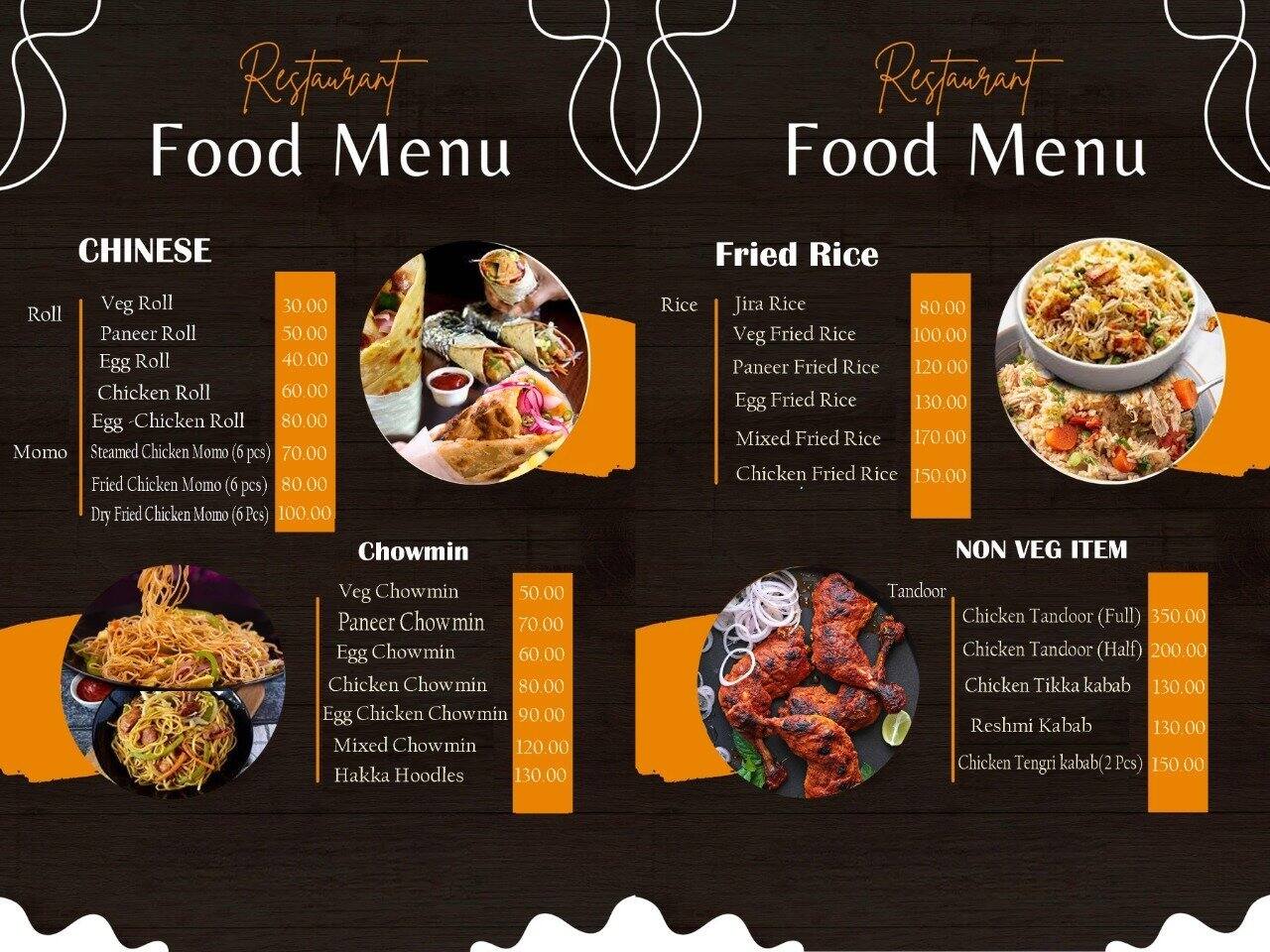 Menu of Nadus Nudus Restaurant, Bally, Howrah