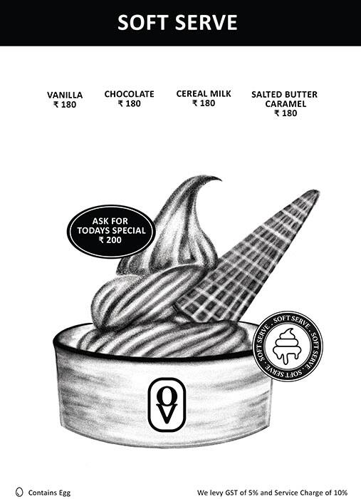 Menu of Soft Serve Co., Alwarpet, Chennai