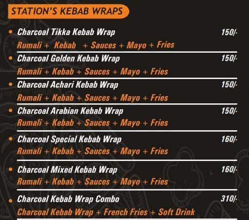 Menu of Charcoal Shawarma Station, Musheerabad, Hyderabad