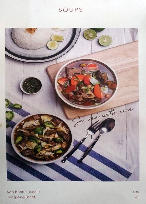 Menu at Delico cafe, Jakarta, Summitmas Tower