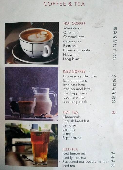 Menu at Delico cafe, Jakarta, Summitmas Tower