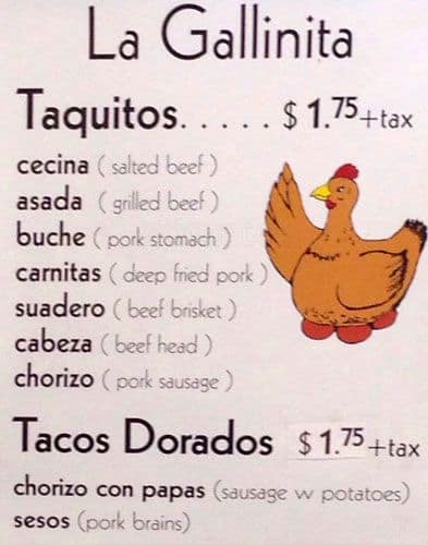 Menu at Belmar restaurant, San Francisco