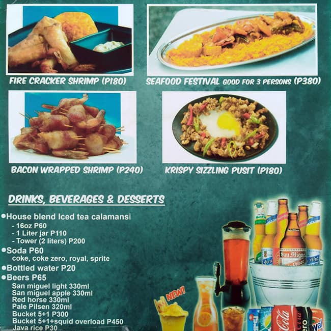 Menu at Above Sea Level by Baypoint restaurant, Muntinlupa, Second ...