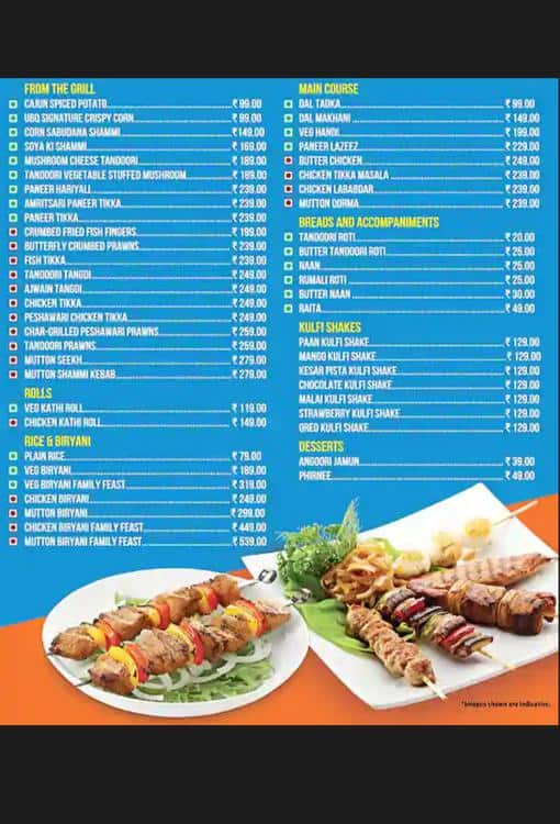 Menu of UBQ by Barbeque Nation, Vastrapur, Ahmedabad