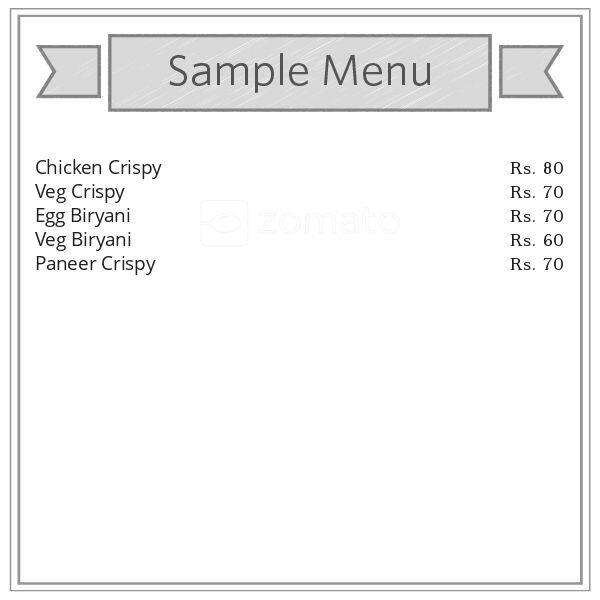 Menu of RS Biryani And Tandoor, Sinhgad Road, Pune