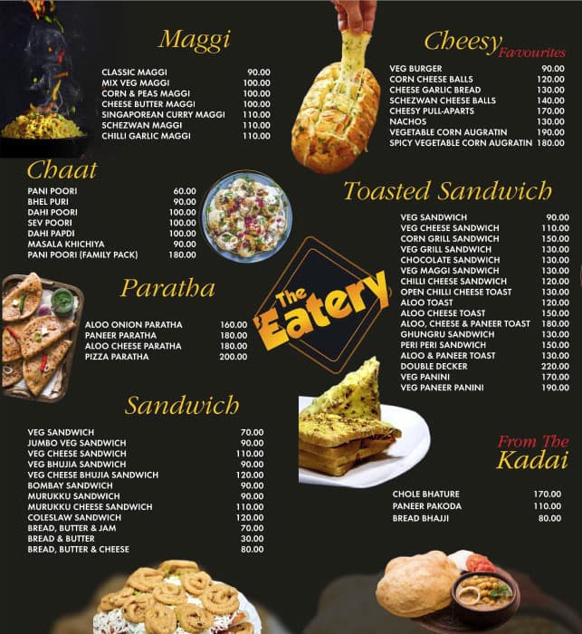 Menu of The Eatery, Shevapet, Salem