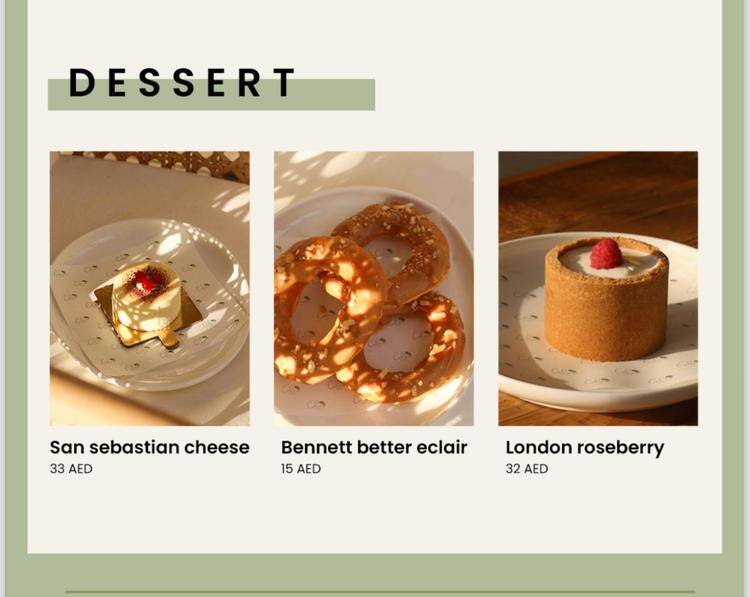 Menu of Calma Cafe, Al Mushrif, Abu Dhabi