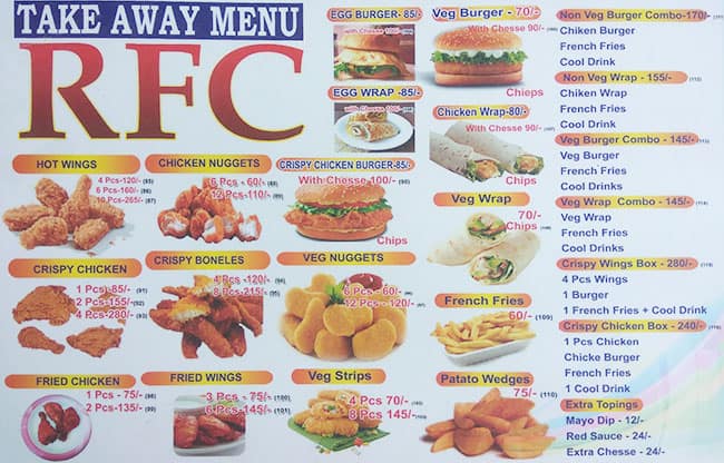 Menu at ROYAL FRIED CHICKEN, Hyderabad, PLOT NO.84