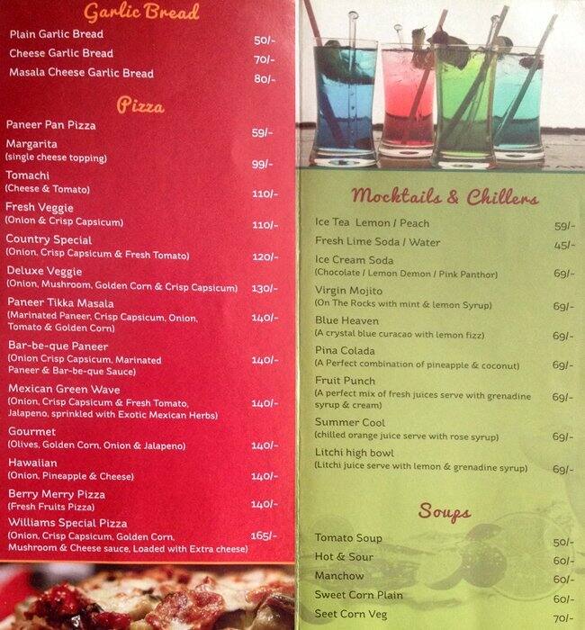 Williams FnB Menu, Menu for Williams FnB, C Scheme, Jaipur - Zomato