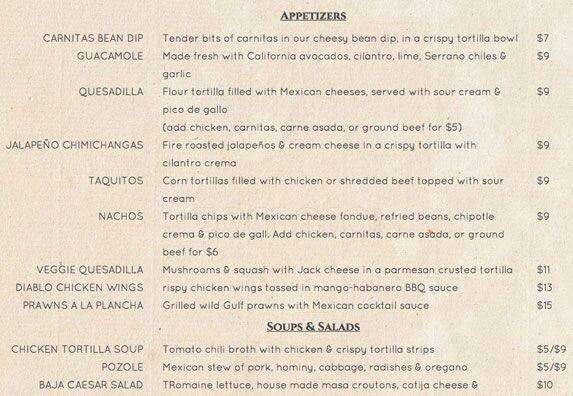 The Prickly Pear Cantina Menu, Menu for The Prickly Pear Cantina ...