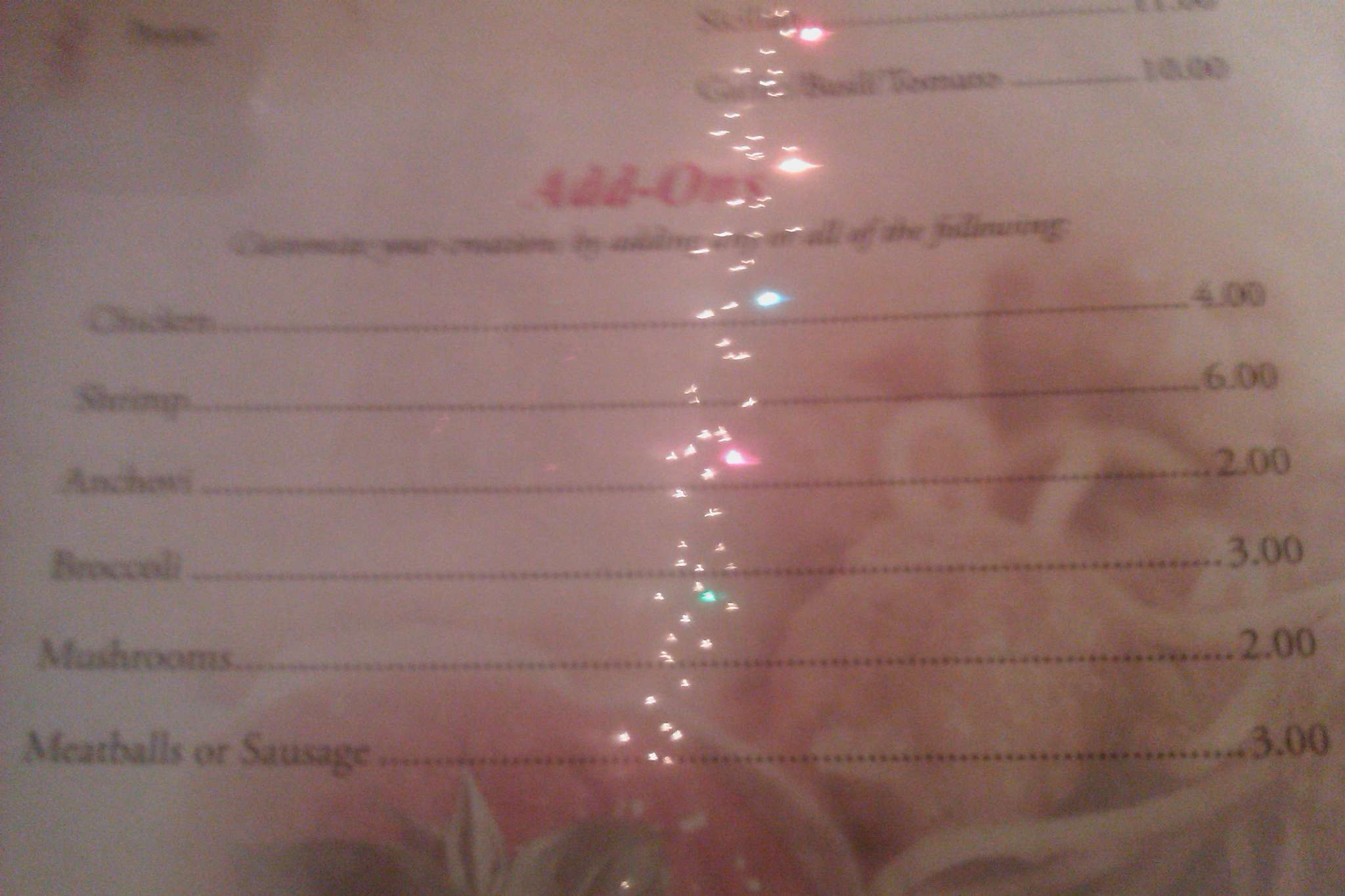 Menu at Biagio's Italian Restaurant, Lake Forest