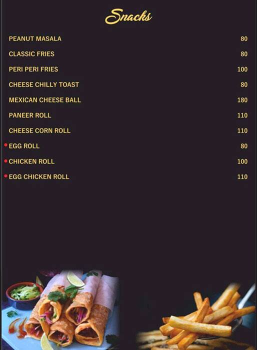 Menu at Kara Bong Café, Indore