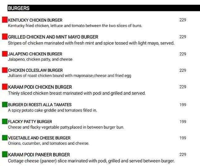 Menu at Arch Cafe - Kothapet, Hyderabad