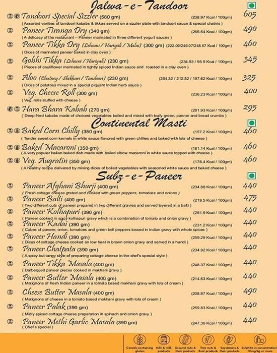 Menu at SAFFRON RESTAURANT MANINAGAR, Ahmedabad