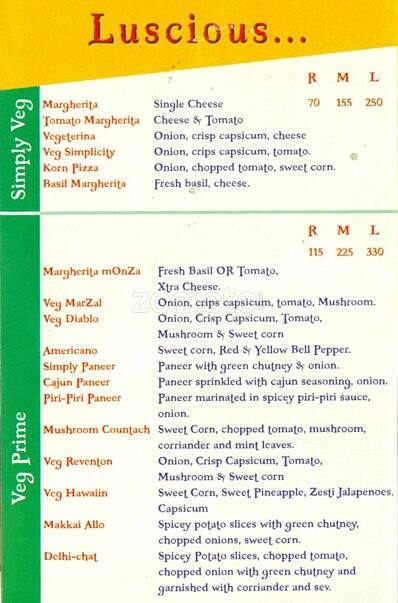 Menu at Hungry House, Mumbai