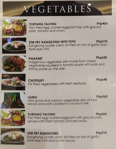 Menu at APU Authentic Filipino Cuisine restaurant, Parañaque